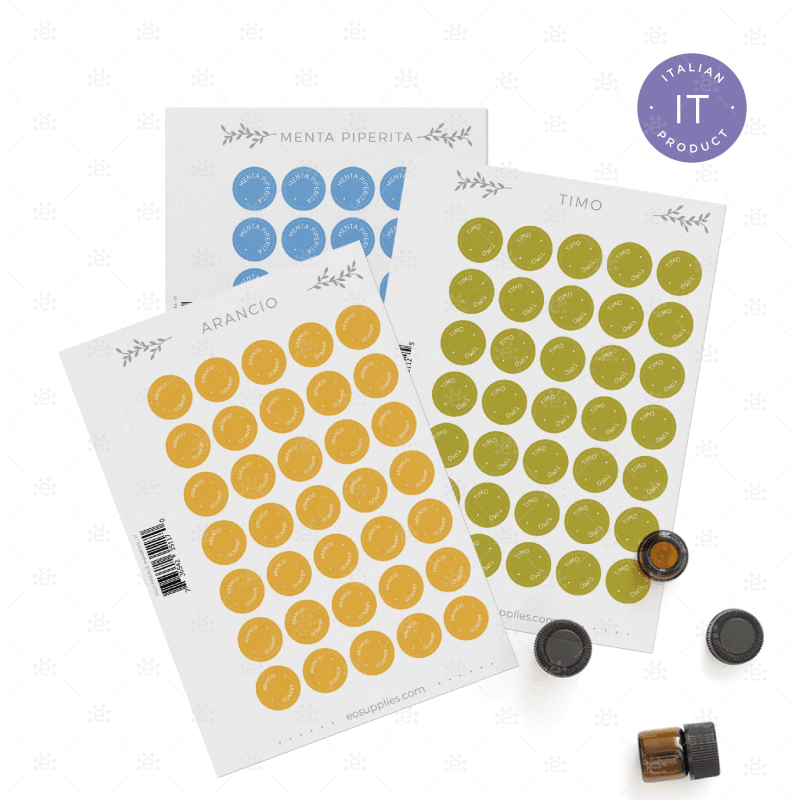 Redesigned Bottle Cap Sticker Book | Italian Version - Essential Oil ...