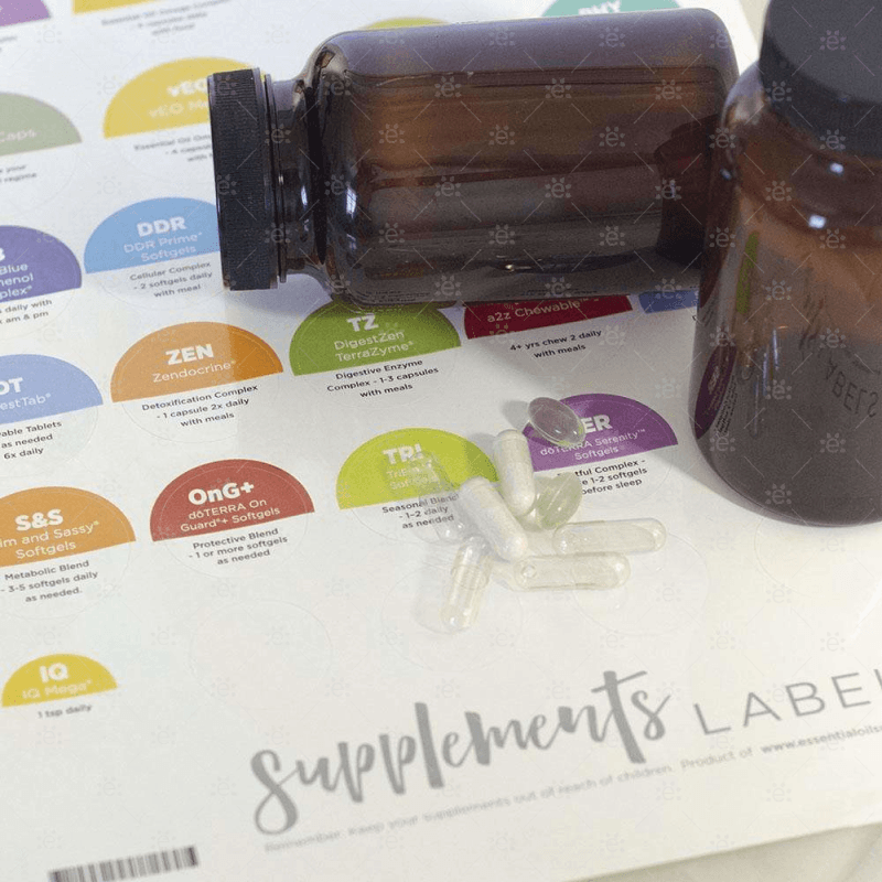 doTERRA Supplements Labels (single sheet of 28 labels) - ENGLISH ...