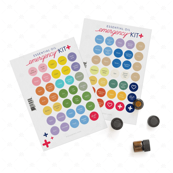 Essential Oil Emergency Kit Label Sheets (set of 2) - ENGLISH ...